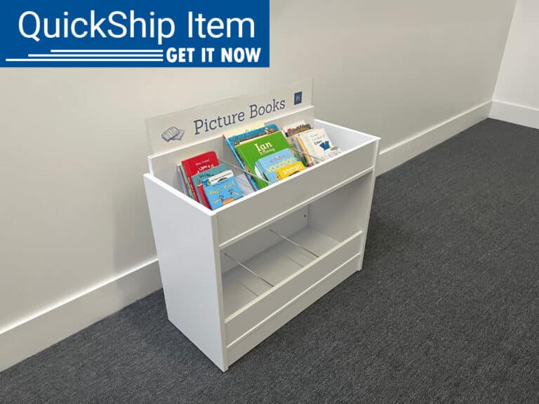QUICKSHIP ITEM! Mobile Millwork Browsing Bin - Single Faced - Library ...
