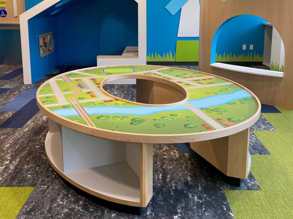 Geneva Custom Play Space, Train Table - Library Furniture International