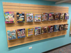 Morton Grove Slatwall Magazine Display - Library Furniture International