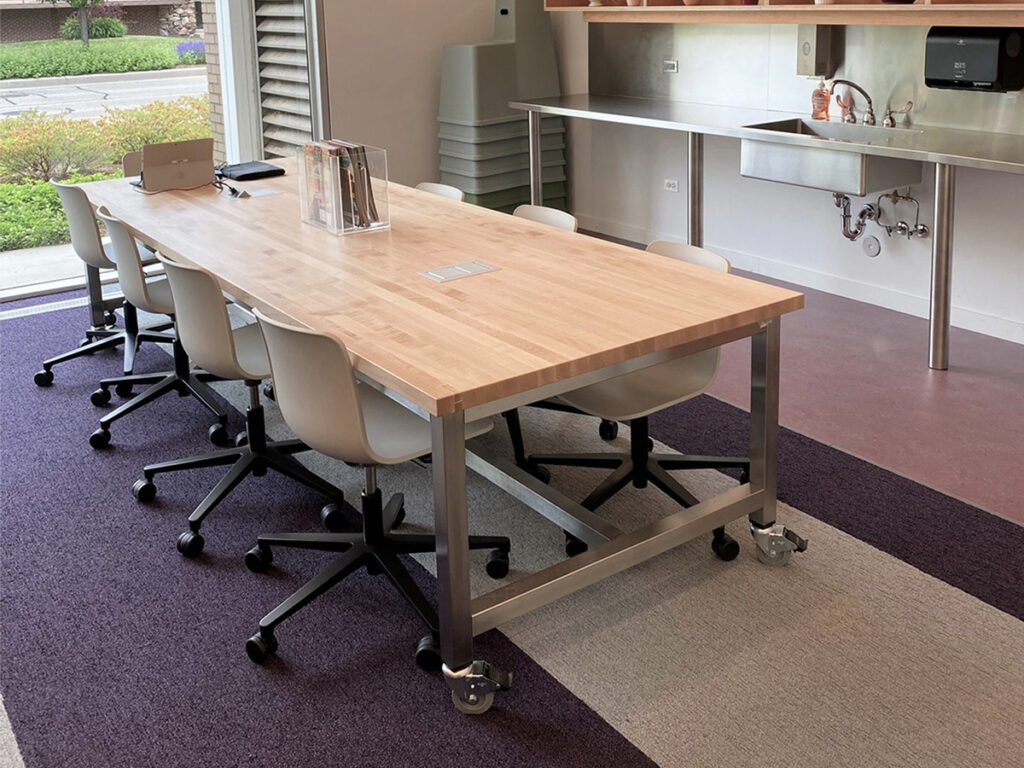 Skokie Conference Classic Maker Worktable - Library Furniture International