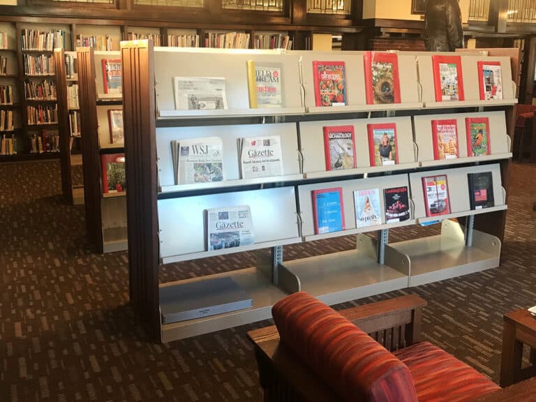 Eager Free Face-Out Periodical Shelves - Library Furniture International