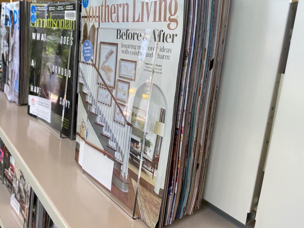 Carol Stream Face-Out Periodical Shelves - Library Furniture International