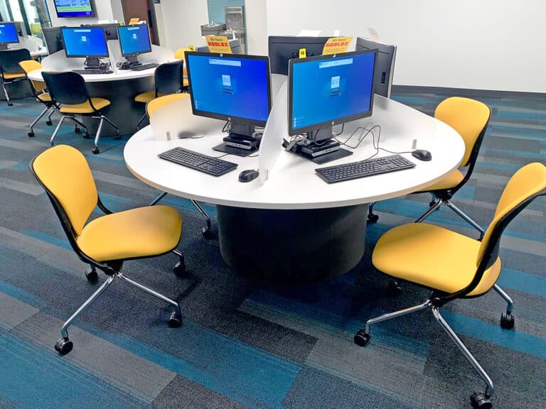Joliet Round Drum Base Computer Station - Library Furniture International