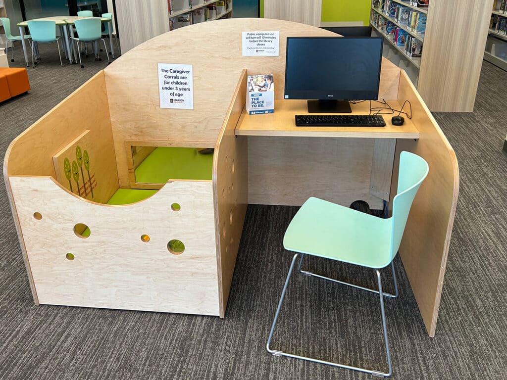 Marion Caretaker Computer Station - Library Furniture International