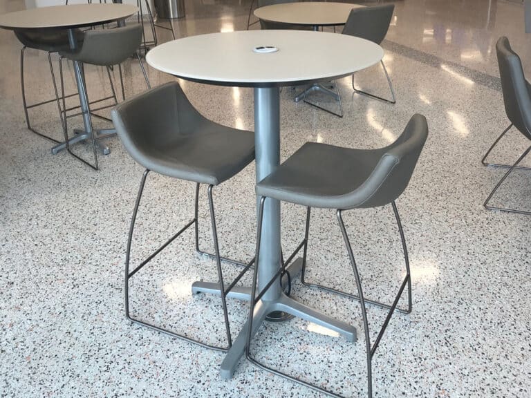 Lake Villa Round Café-Height Table & Chairs - Library Furniture ...