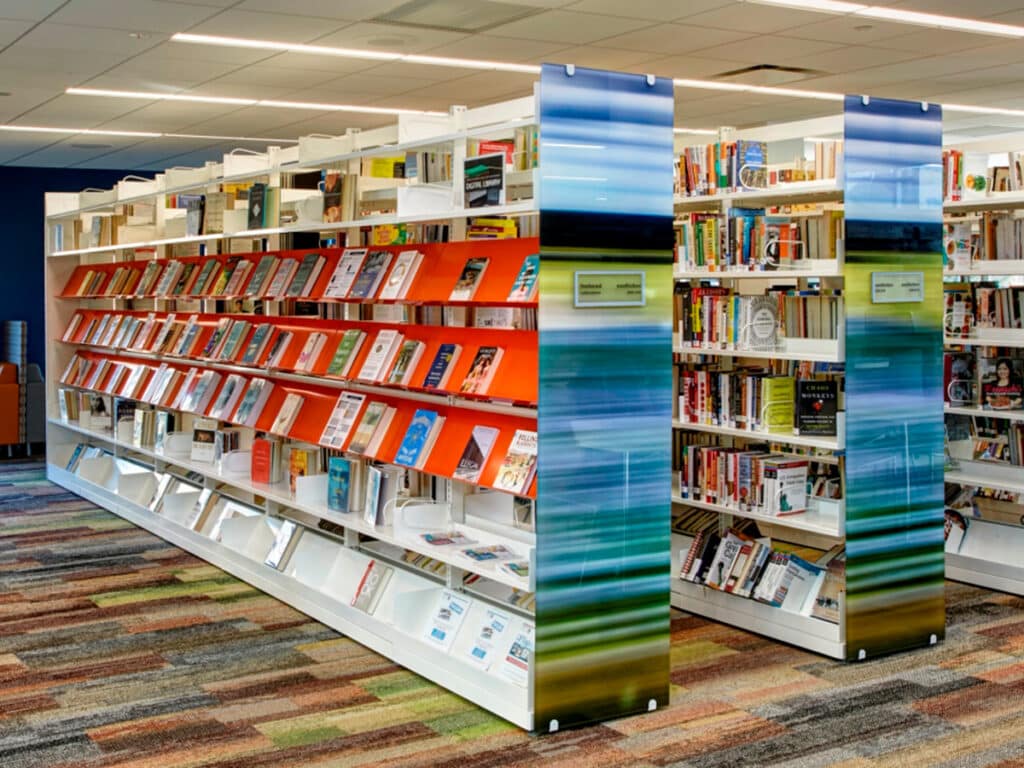 Lincolnwood Glass End Panels - Library Furniture International